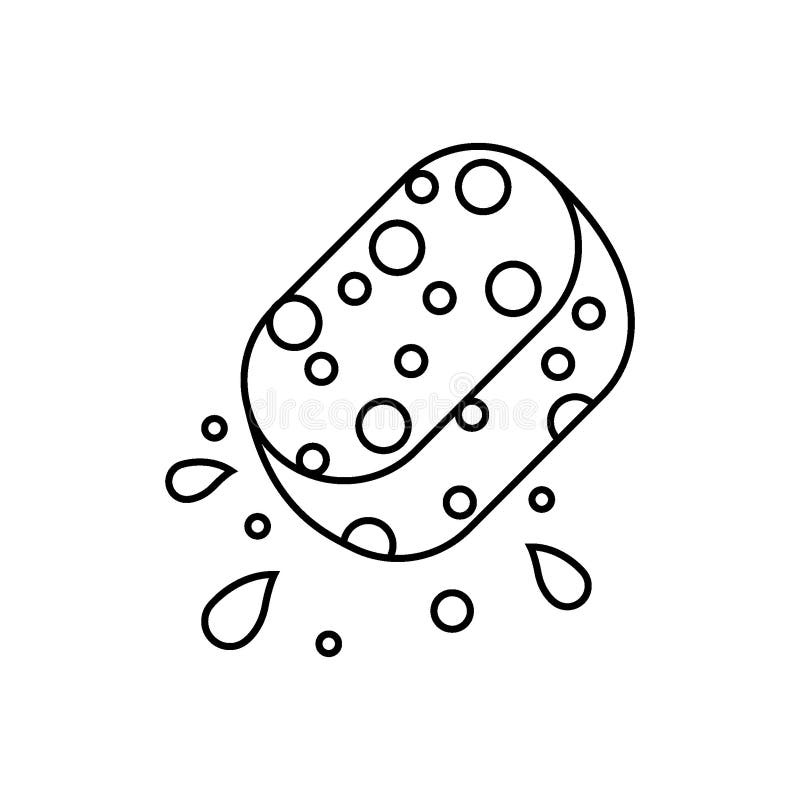 Sponge Vector Outline Illustration. Vector Illustration Decorative ...