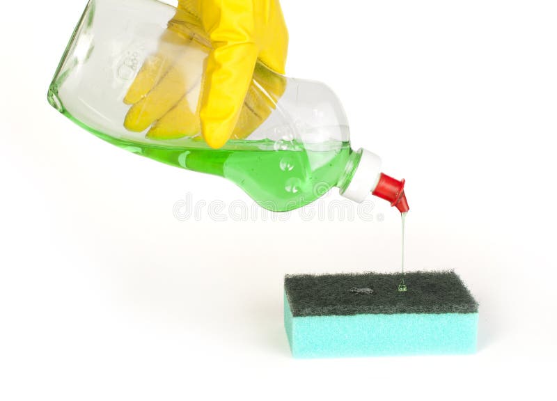 Sponge, Bucket and Soapy Water Stock Photo - Image of mitt, scrub: 3968440