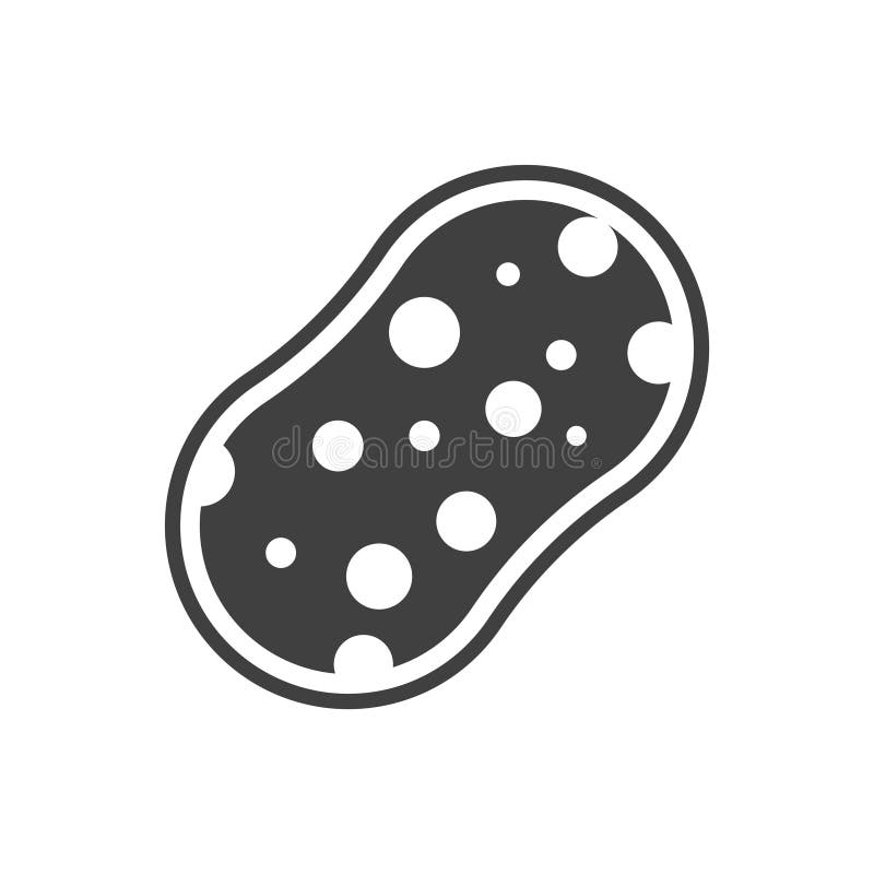 Icon Sponge for Washing Dishes. Translucent Mark on the Rubbed Surface ...