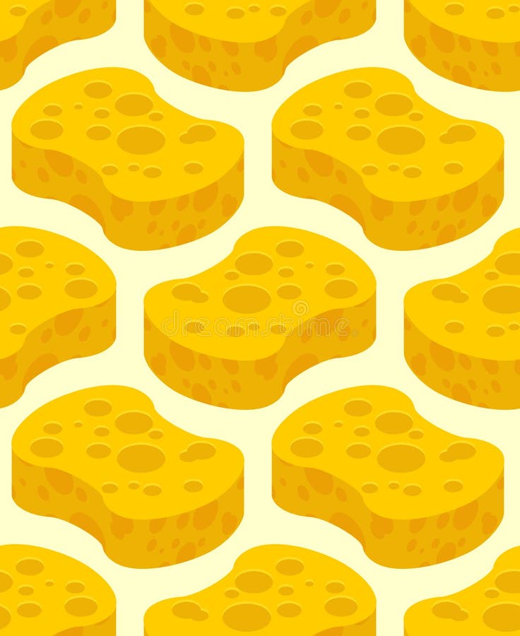 Sponge Yellow for Washing Pattern. Cleaning Background Stock Vector ...