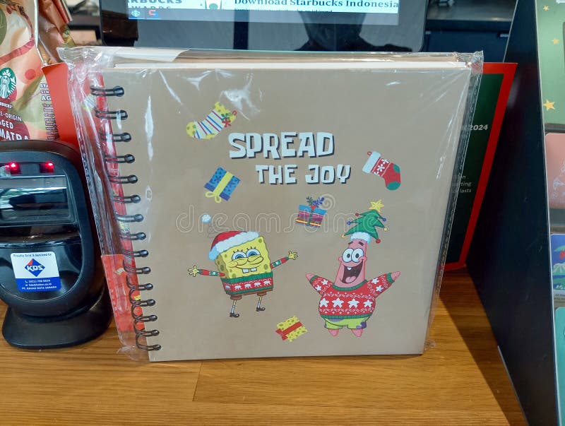 SpongeBob & Patrick Christmas Notebook - Spread the Joy Editorial Stock ...