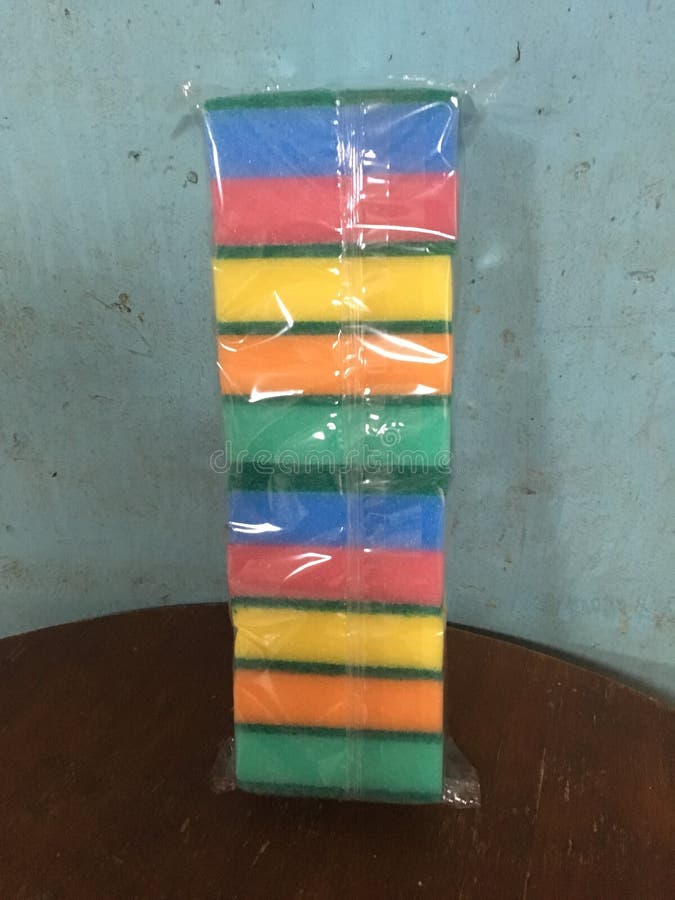 Sponges for washing dishes stock photo. Image of chairs - 163144252