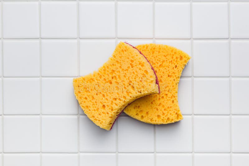 Sponges for Washing Dishes. Top View Stock Photo - Image of scrub ...
