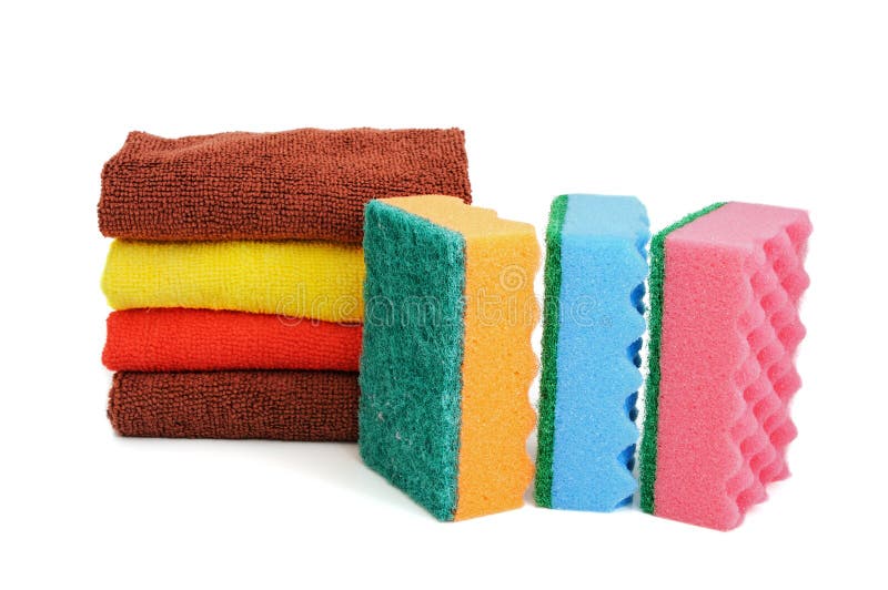 Sponsen en handdoeken stock afbeelding. Image of rubber - 13170105