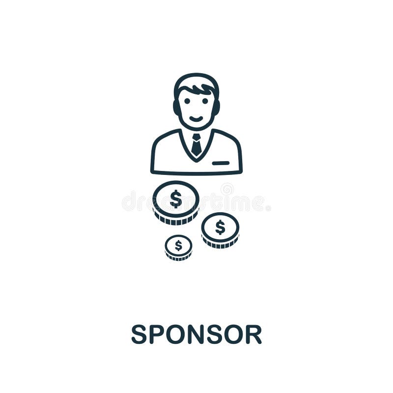 Sponsor Icon Set. Four Elements in Diferent Styles from Business ...