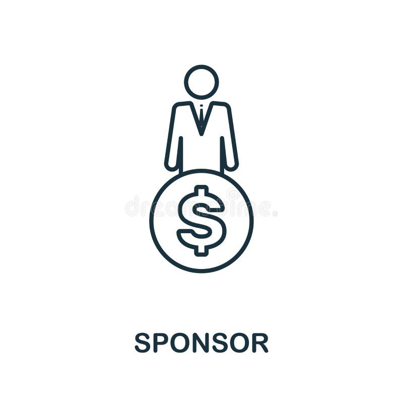 Sponsor Outline Icon. Thin Line Concept Element from Business ...