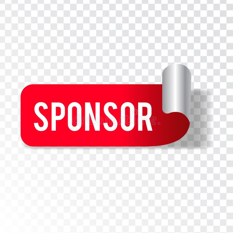 Sponsor Sticker and Tag. stock vector. Illustration of rubber - 376599253