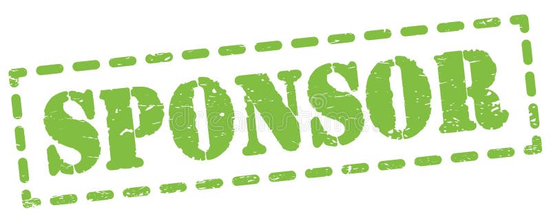 SPONSOR Text Written on Green Stamp Sign Stock Illustration ...