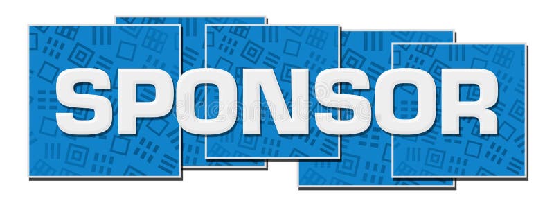 Sponsor blue paper sign stock vector. Illustration of notice - 88514325