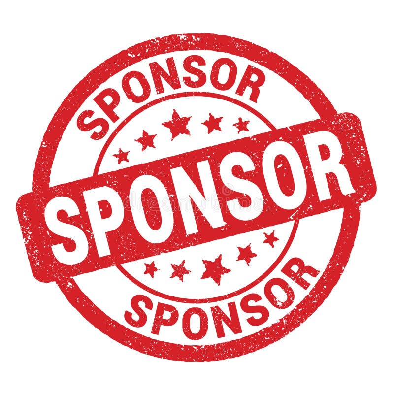 SPONSOR Text Written on Red Round Stamp Sign Stock Illustration ...