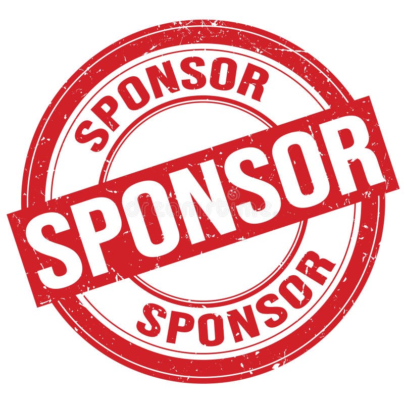 SPONSOR Text Written on Red Round Stamp Sign Stock Photo - Image of ...