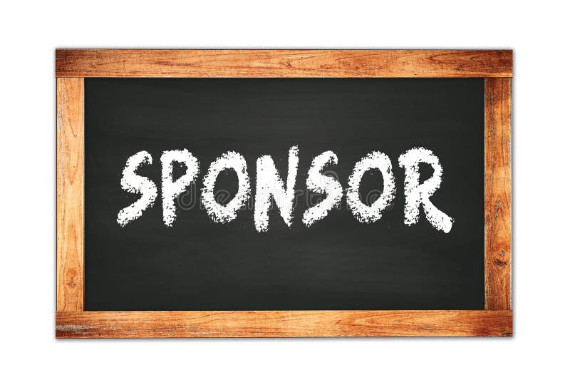 SPONSOR Text on Black Yellow Vintage Lines Stamp Stock Illustration ...