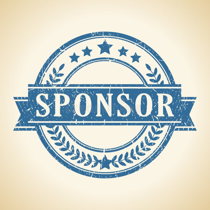 Sponsor vectorzegel vector illustratie. Illustration of kleur - 47160484