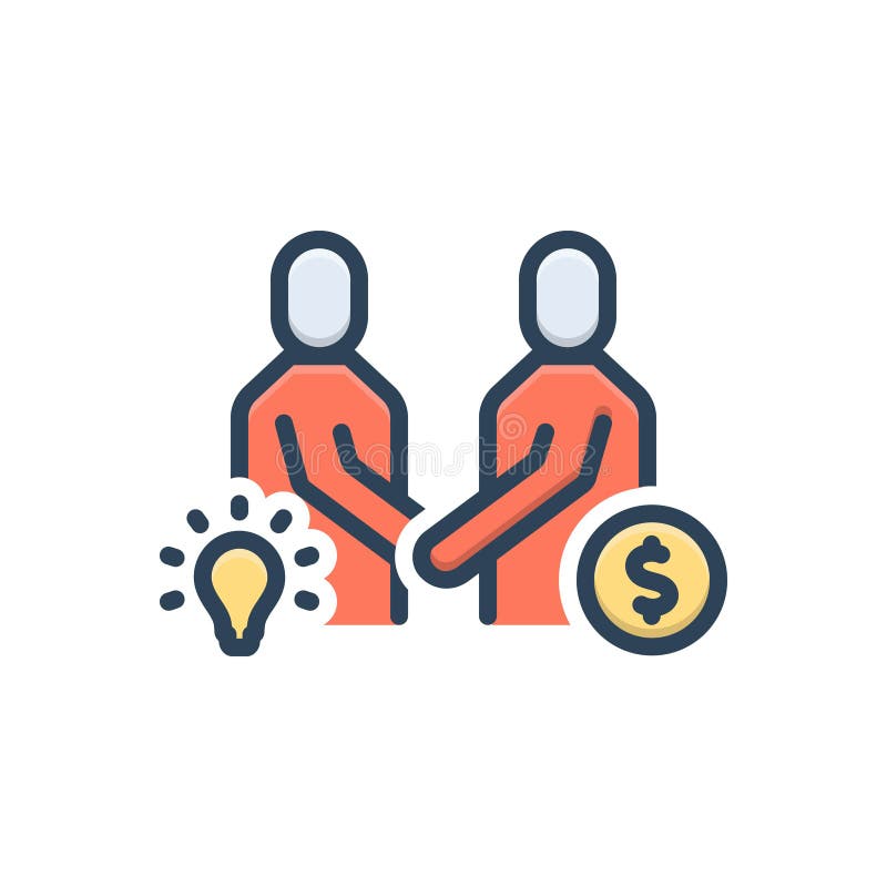 Color Illustration Icon for Sponsors, People and Bulb Stock ...