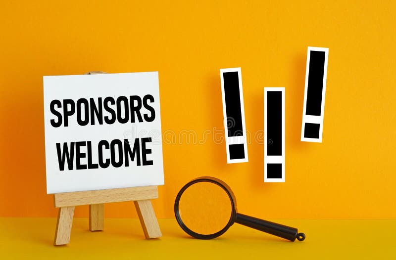 Sponsors Welcome is Shown Using the Text As Business Concept Stock ...