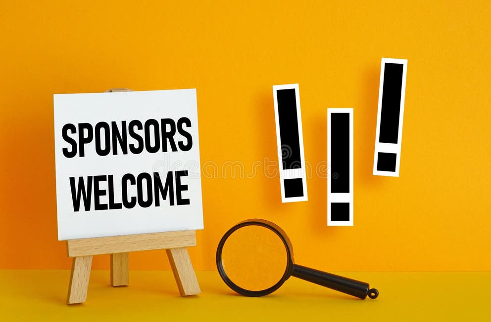 Sponsors Welcome is Shown Using the Text As Business Concept Stock ...