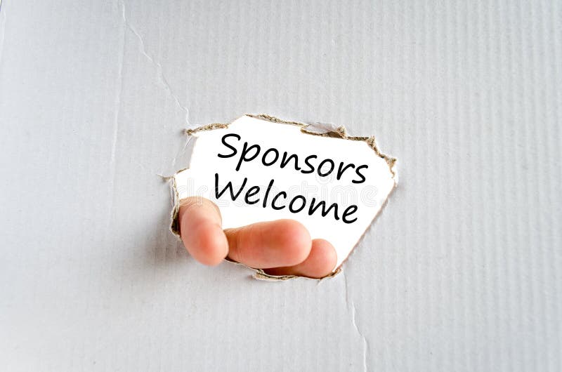 Sponsors Welcome Text Concept Stock Image - Image of help, message ...