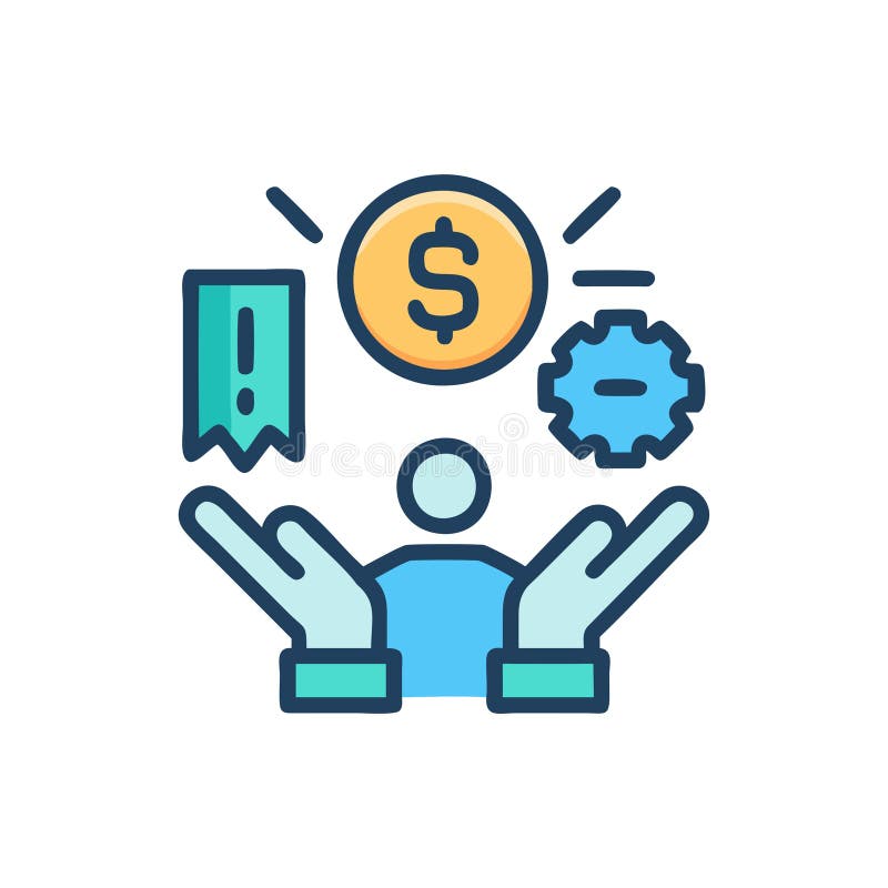 Sponsorship Icon for Partnership and Support Stock Photo - Illustration ...