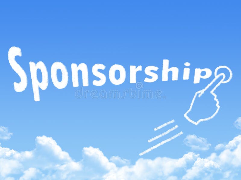 Sponsorship Message Cloud Shape Stock Illustration - Illustration of ...