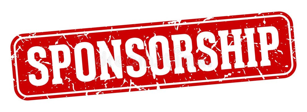 Sponsorship Rectangular Sign. Sponsorship Stamp Stock Vector ...