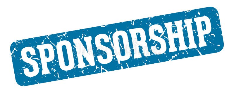 Sponsorship Rectangular Sign. Sponsorship Stamp Stock Vector ...