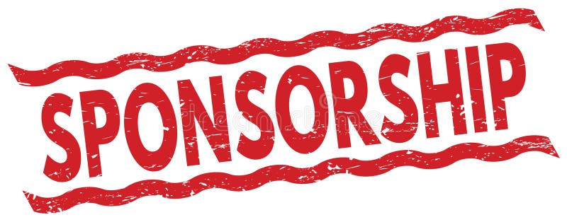 SPONSORSHIP Text on Red Lines Stamp Sign Stock Illustration ...