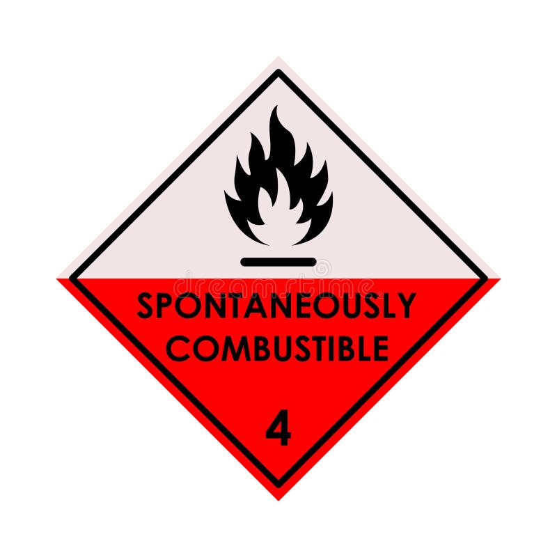 ADR Pictogram for Combustible Solids when in Contact with Water Stock ...