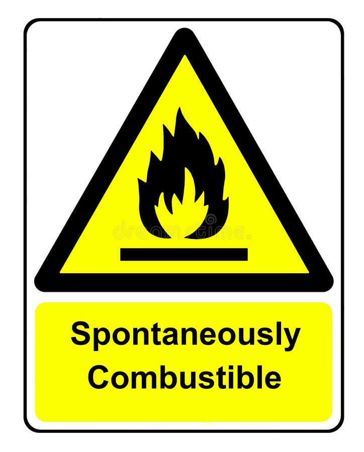 Spontaneously Combustible Symbol Sign Isolate on White Background ...