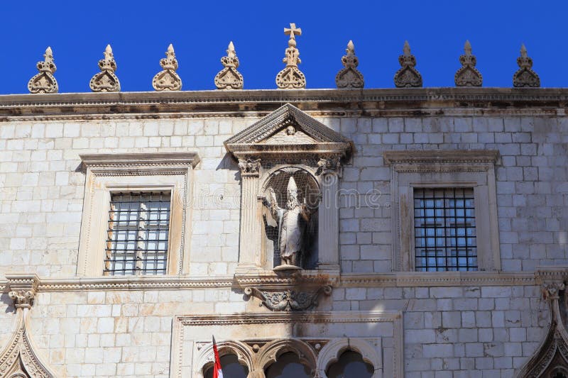 Sponza Palace in Dubrovnik, Croatia Stock Photo - Image of palace, arch ...