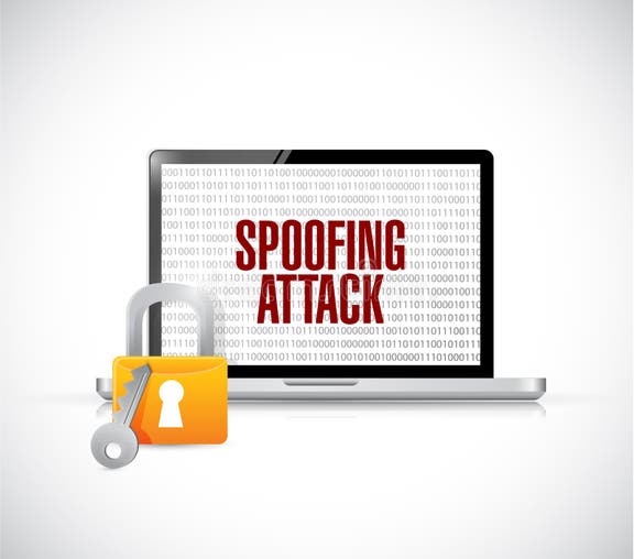 Spoofing Attack Computer Lock Concept Stock Illustration - Illustration ...