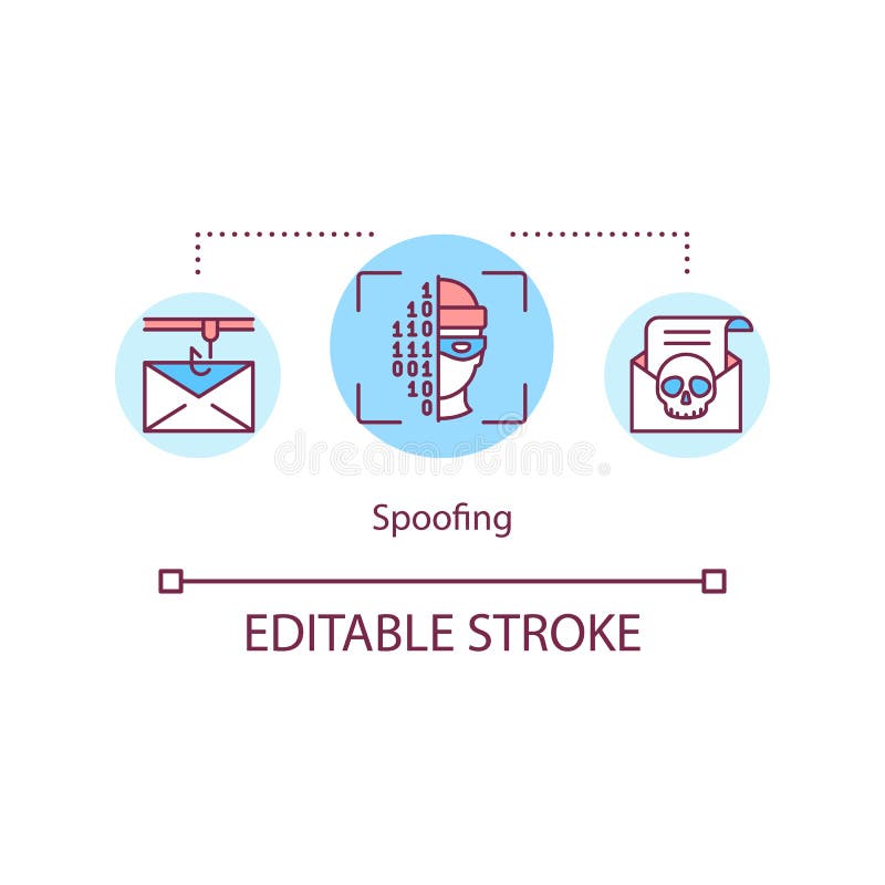 Spoofing Attacks Concept Icon Stock Vector - Illustration of icon ...