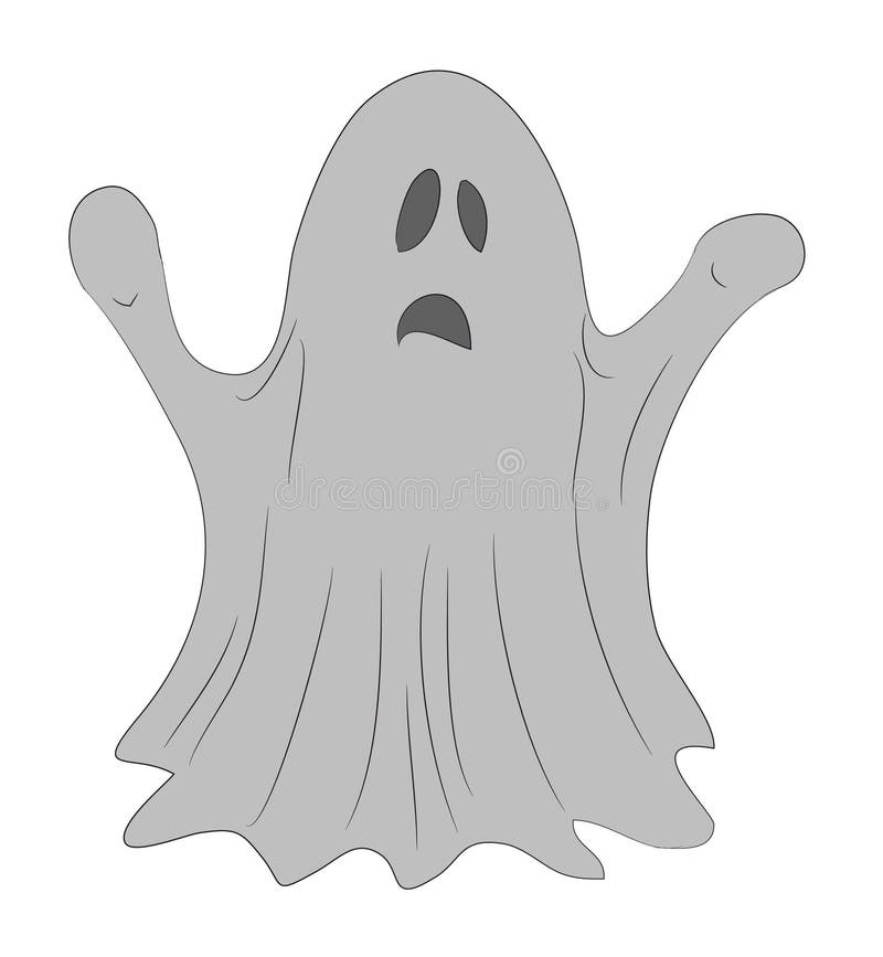 Spook Voor Halloween-tekening, Vector Vector Illustratie - Illustration ...