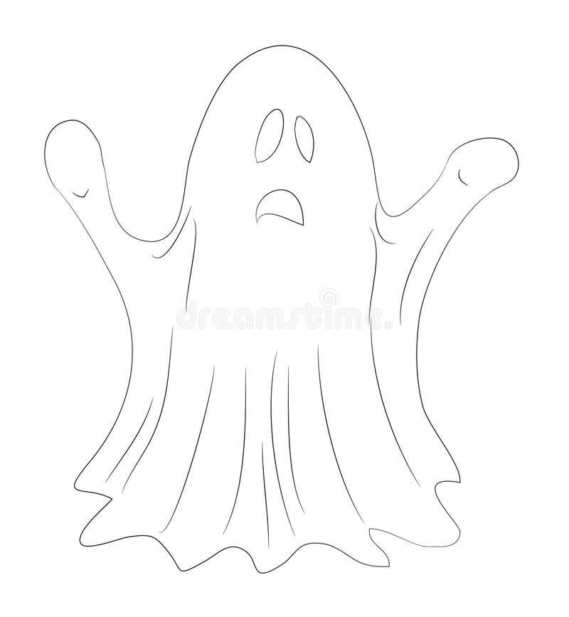 Spook Voor Halloween-tekening, Vector Vector Illustratie - Illustration ...