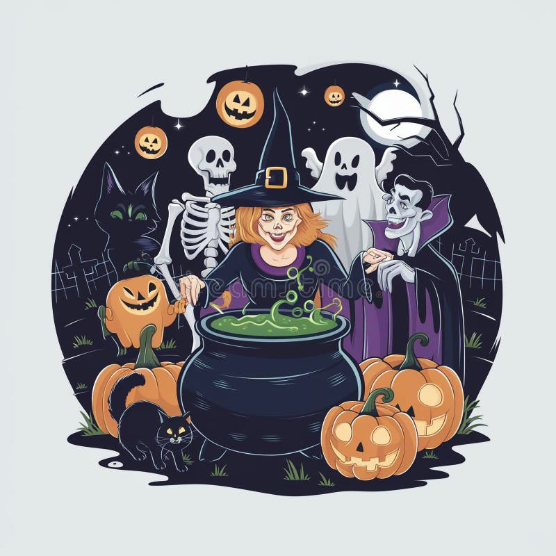 Hallow Ween Night Stock Illustrations – 2 Hallow Ween Night Stock ...