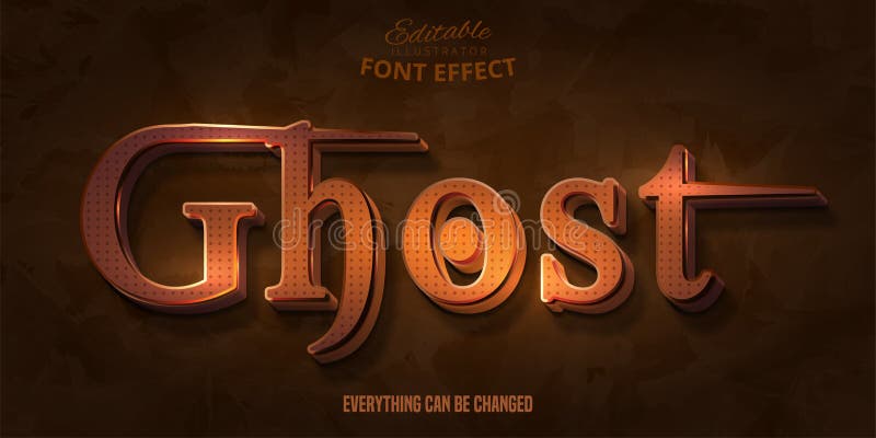 Spooktekst 3d Bewerkbaar Lettertype, Effect Vector Illustratie ...
