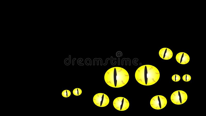 Spooky Animation of Eyes in the Dark, a Halloween Concept Stock Video ...