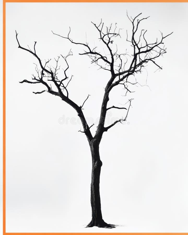 Spooky Bare Tree Silhouette for Halloween Decor - Minimalist Halloween ...