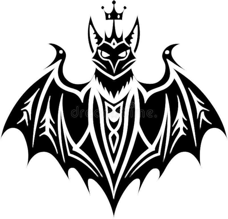 Spooky Black Bat Stencil for Halloween Decorations. Stock Image ...