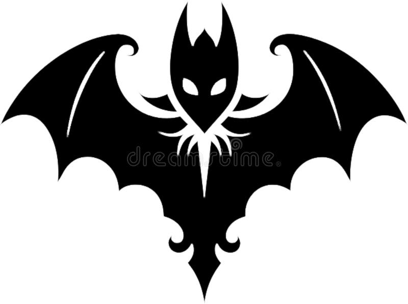 Spooky Black Bat Stencil for Halloween Decorations. Stock Photo ...