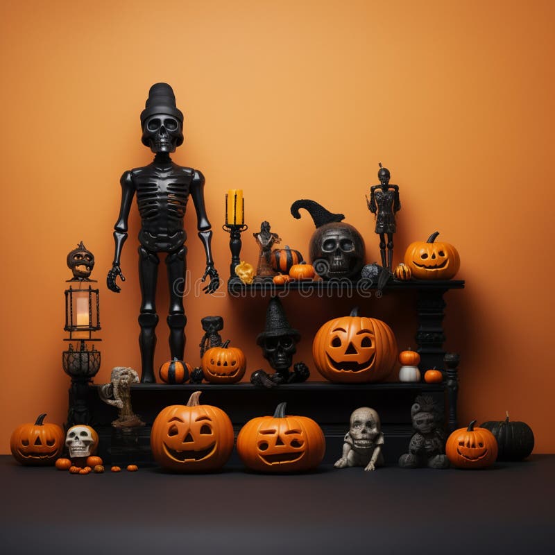 Spooky Black Cat Illustration Stock Illustration - Illustration of ...