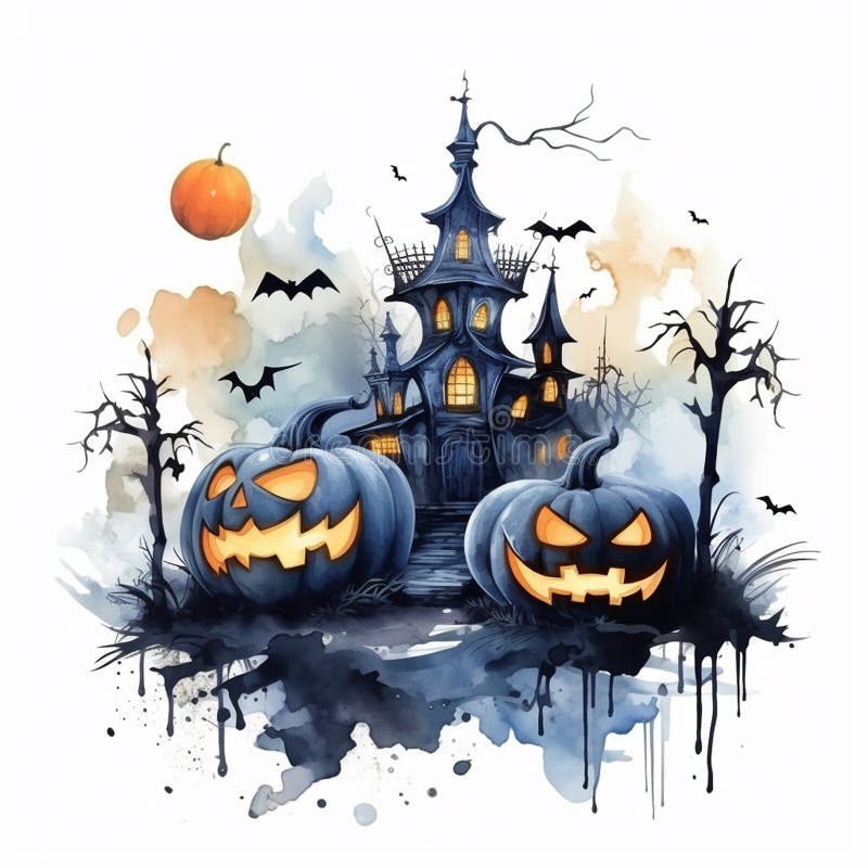 Spooky Black Cat Illustration Stock Illustration - Illustration of ...