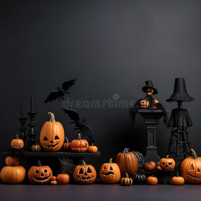 Spooky Black Cat Illustration Stock Illustration - Illustration of gate ...