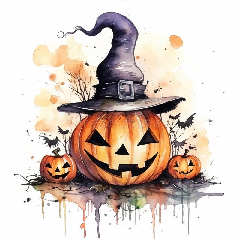 Spooky Black Cat Illustration Stock Illustration - Illustration of ...