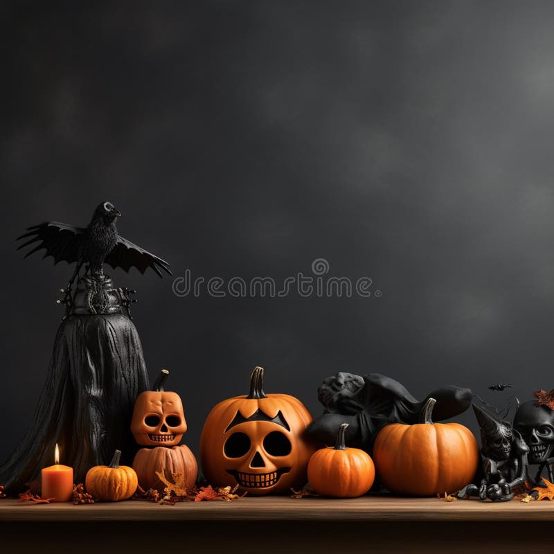 Spooky Black Cat Illustration Stock Illustration - Illustration of ...