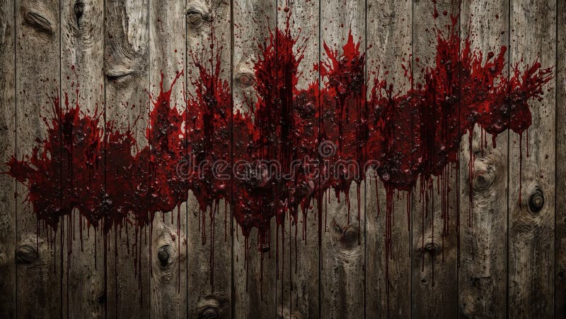 Spooky Blood Splatter on Rustic Barn Wall Stock Illustration ...