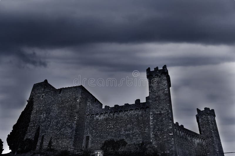 Spooky castle stock photo. Image of halloween, fort, middle - 14970564