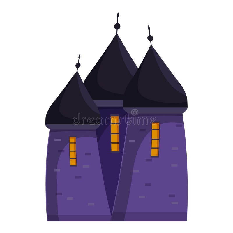 Spooky Castle Glowing in the Dark Night Stock Vector - Illustration of ...