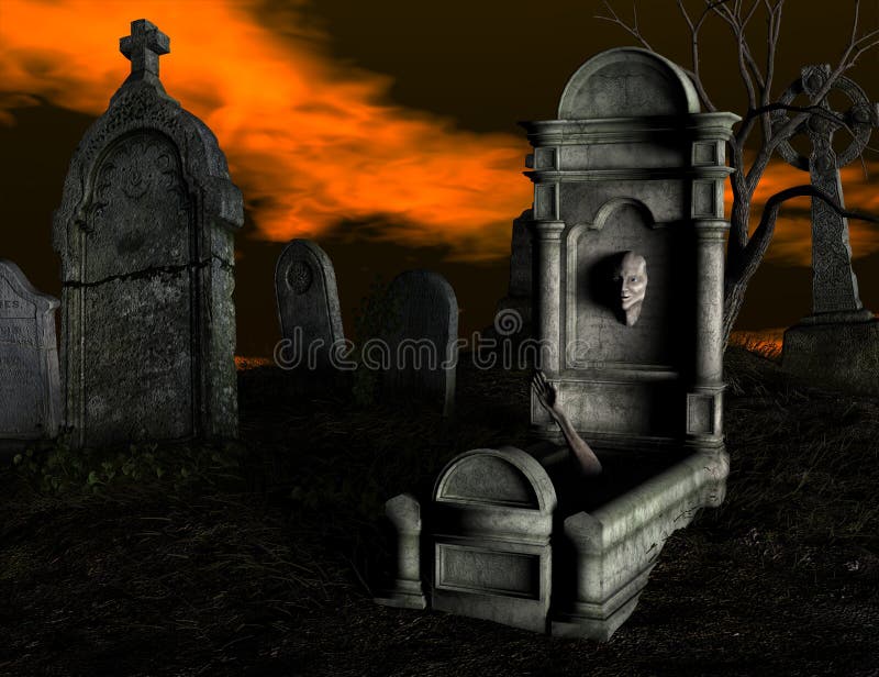 Spooky Cemetery Gate Silhouette Collection of Halloween Vector I Stock ...
