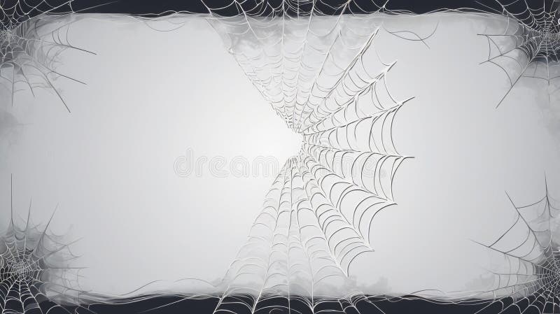 Spooky Cobwebs Frame for Holiday Decor Stock Illustration ...