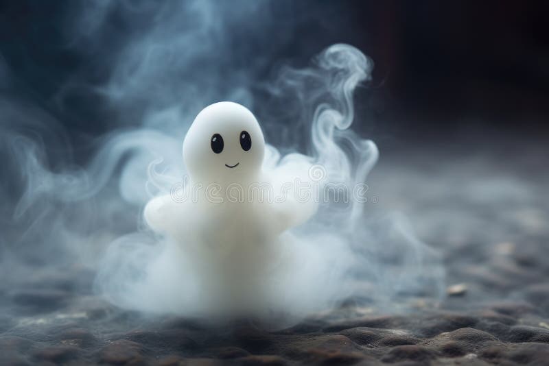 Spooky Cute Little Ghost AI Generated Stock Illustration - Illustration ...